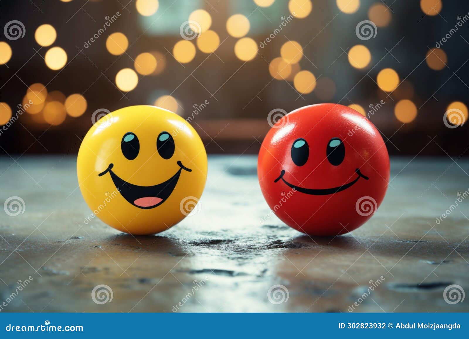 Image Customer Service Evaluation Concept Closeup of Couple with Smiley ...