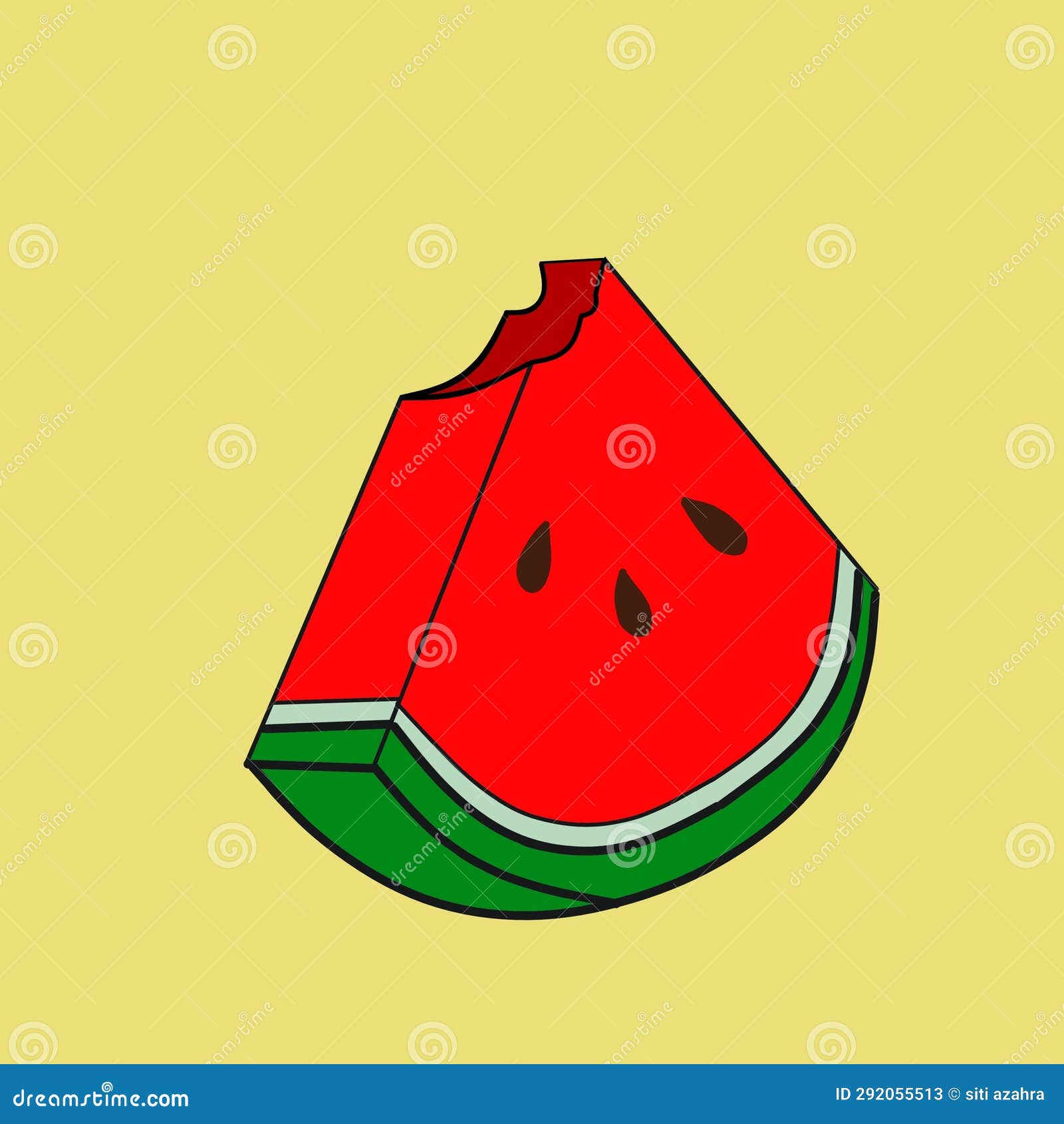 Image of Cut Red Watermelon Stock Illustration - Illustration of marks ...
