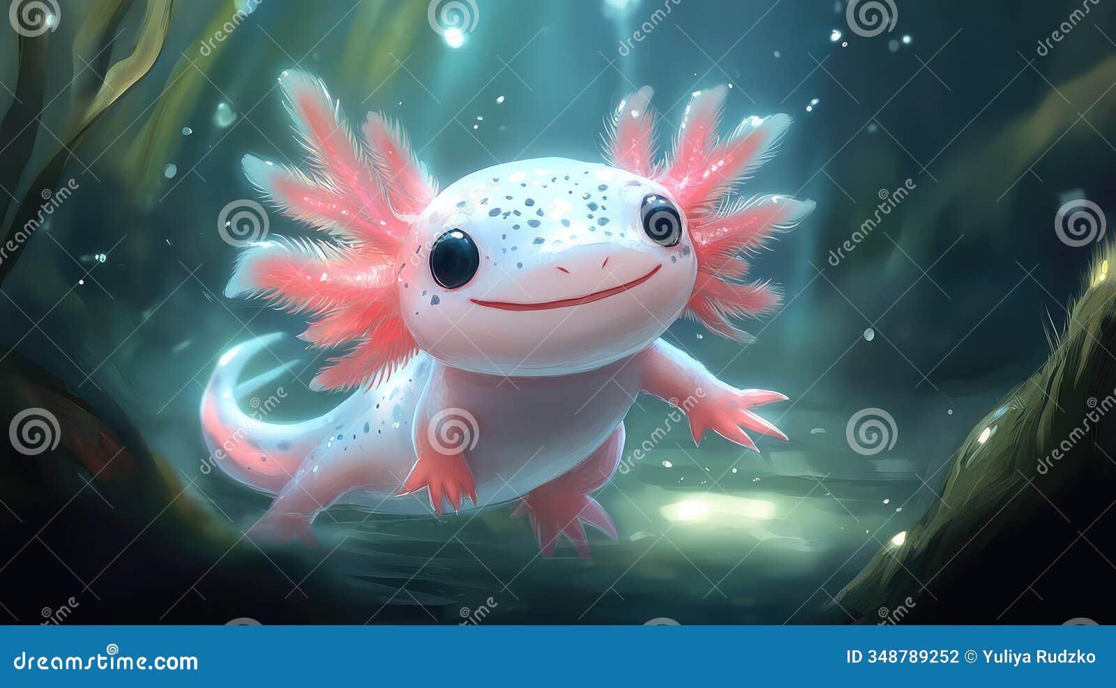 Image Of Axolotl, Image Of Sea Creature, In Aquarium, Ai Generation ...