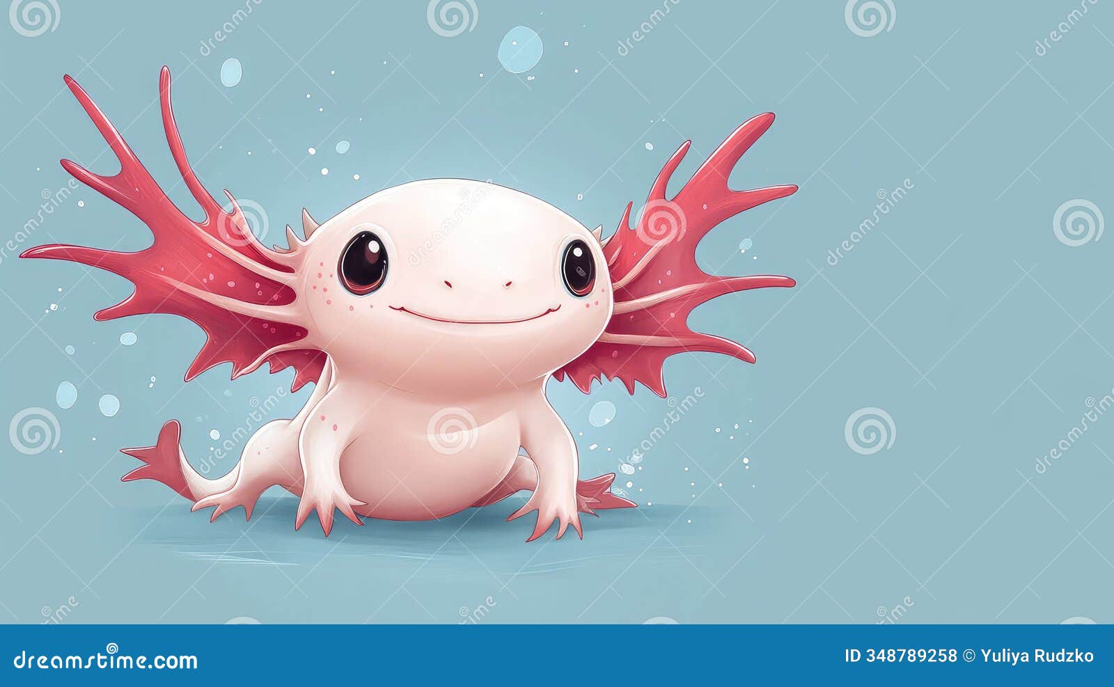 Image Of A Cute Axolotl Character Stock Photo | CartoonDealer.com ...