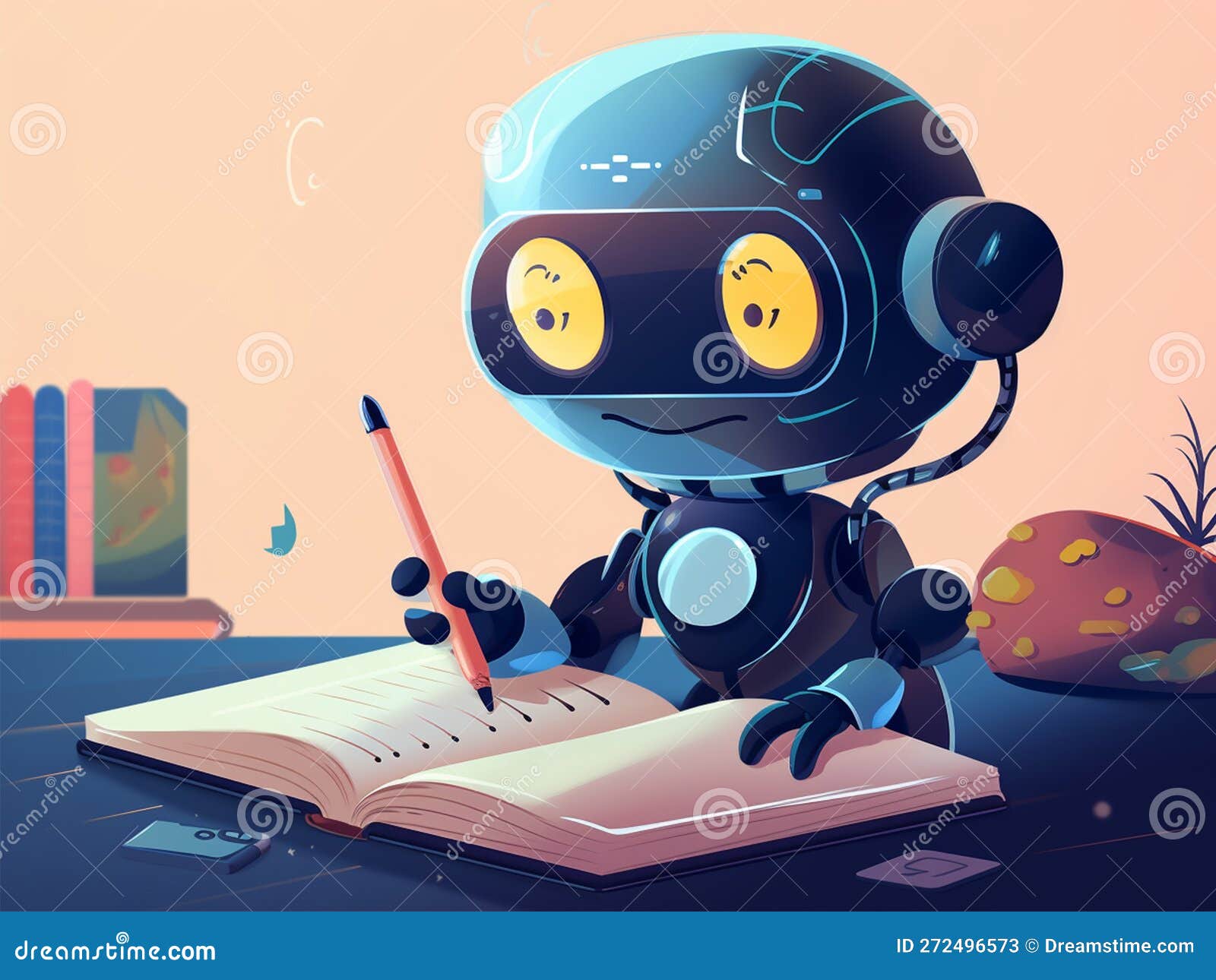 Cute Chatbot Character Isolated On White Background. Vector Funny Robot ...