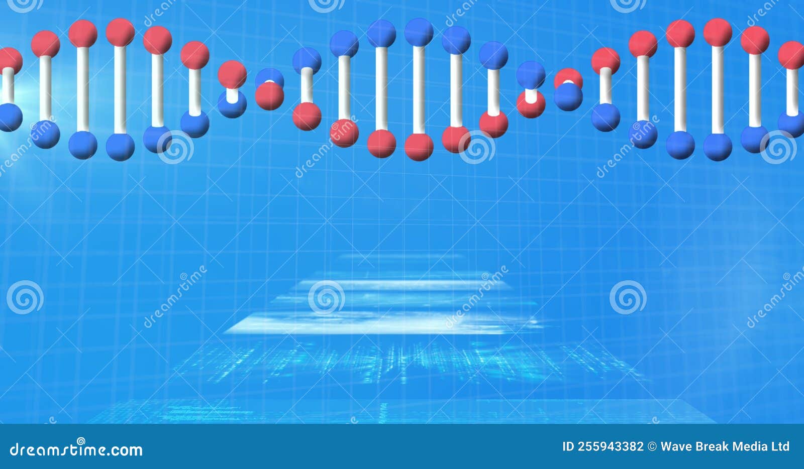 Image of 3d Dna, Virus with Graphs, Infographic Data Processing on ...
