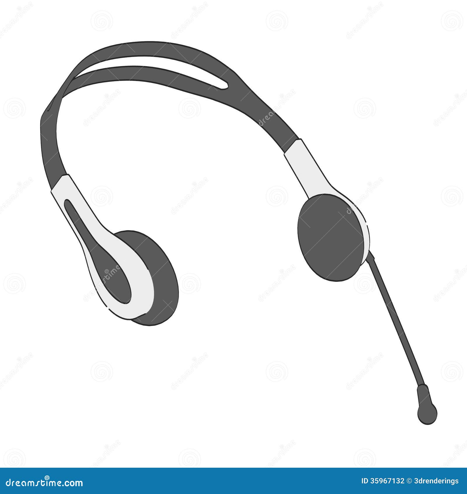 Image of 2d headphones stock illustration. Illustration of toon - 35967132