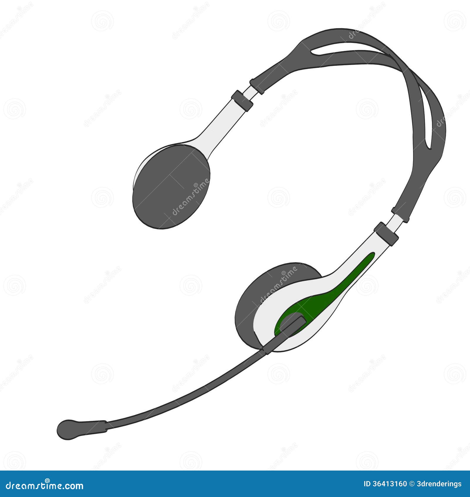 Image of 2d headphones stock illustration. Illustration of music - 36413160