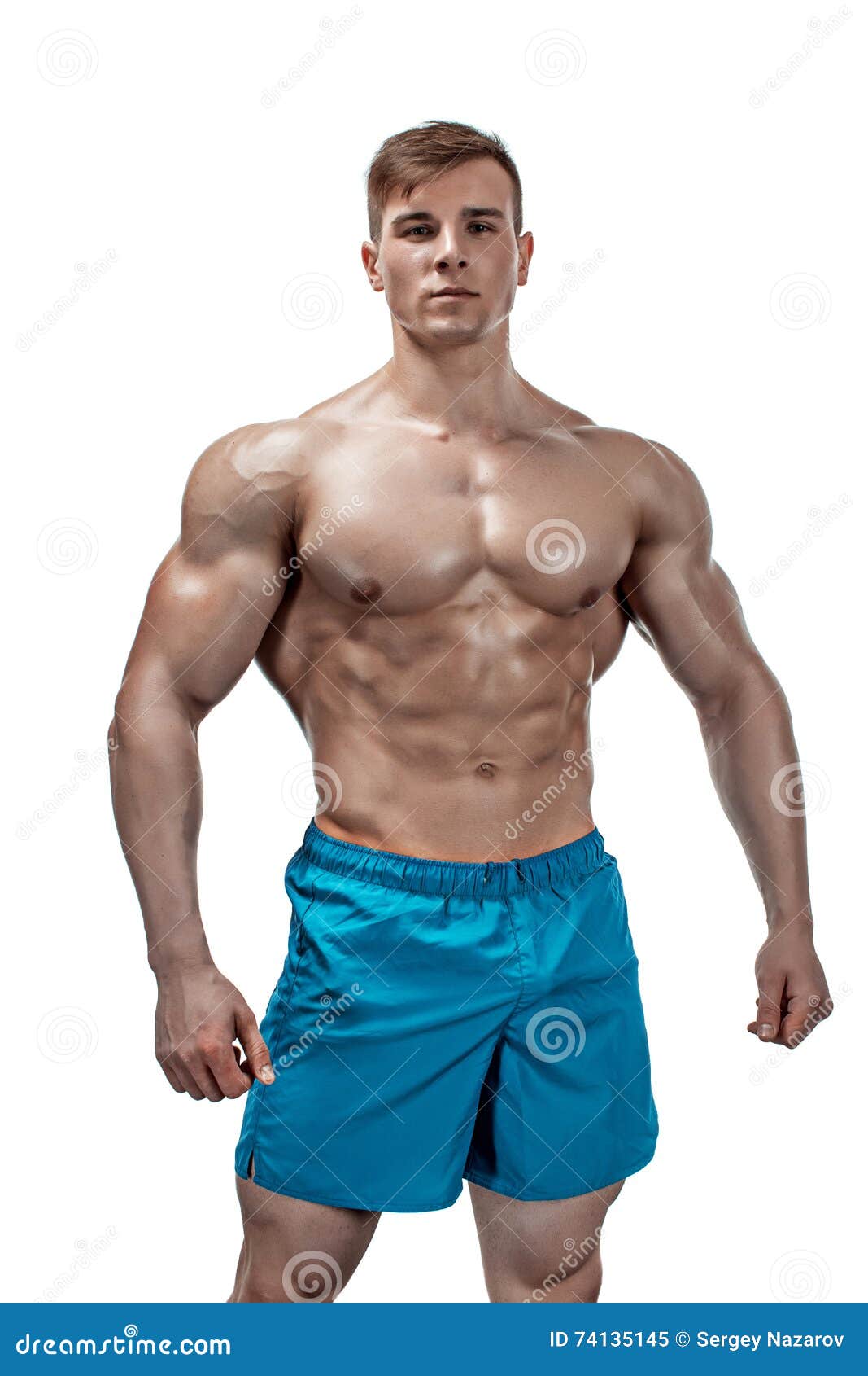 Image D'homme De Muscle Posant Dans Le Studio Image stock - Image du ...