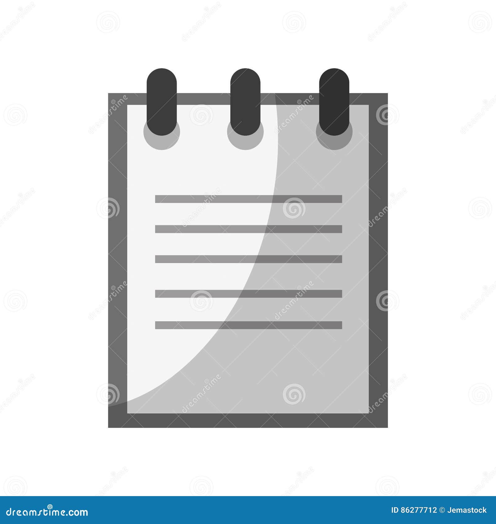 Image d'icône de carnet illustration de vecteur. Illustration of poteau ...