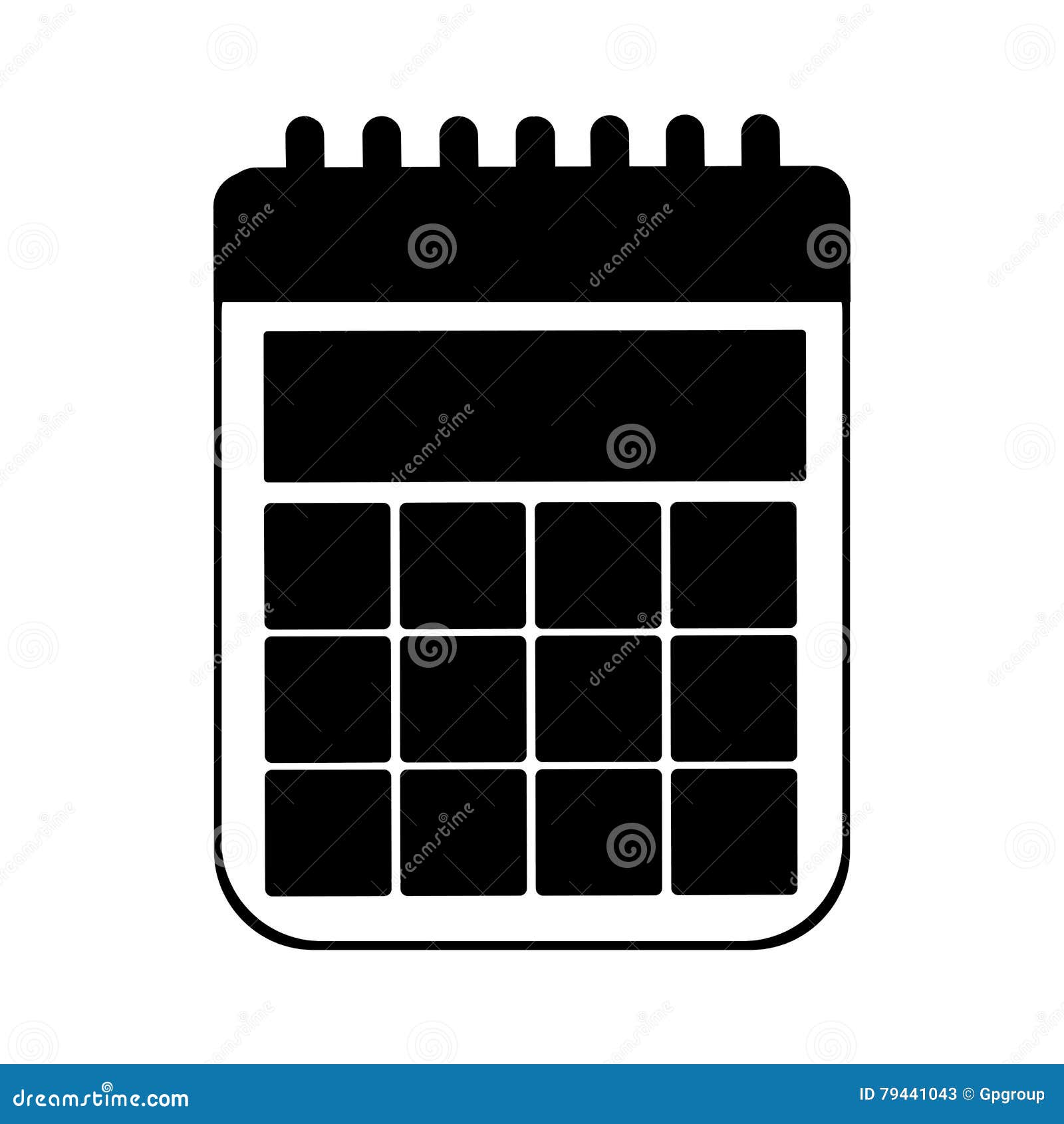 Image D'icône De Pictogramme De Calendrier Illustration de Vecteur ...