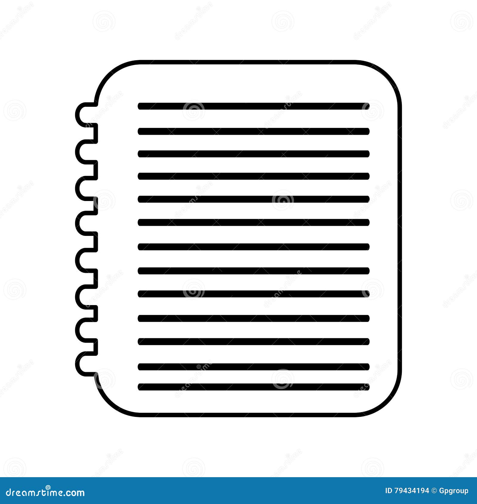 Image D'icône De Pictogramme De Carnet Illustration de Vecteur ...