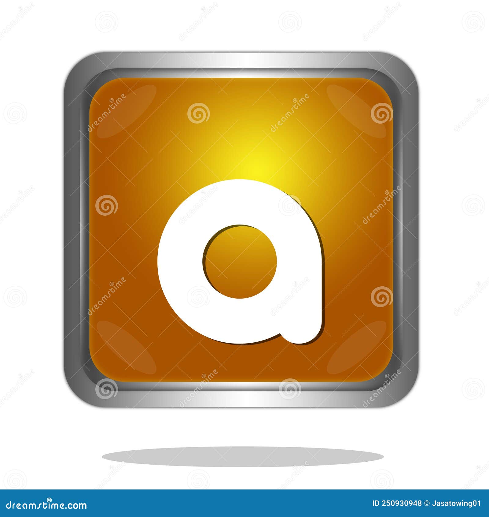 Image of 3D Illustration that Reads the Alphabet a in a Rectangle ...