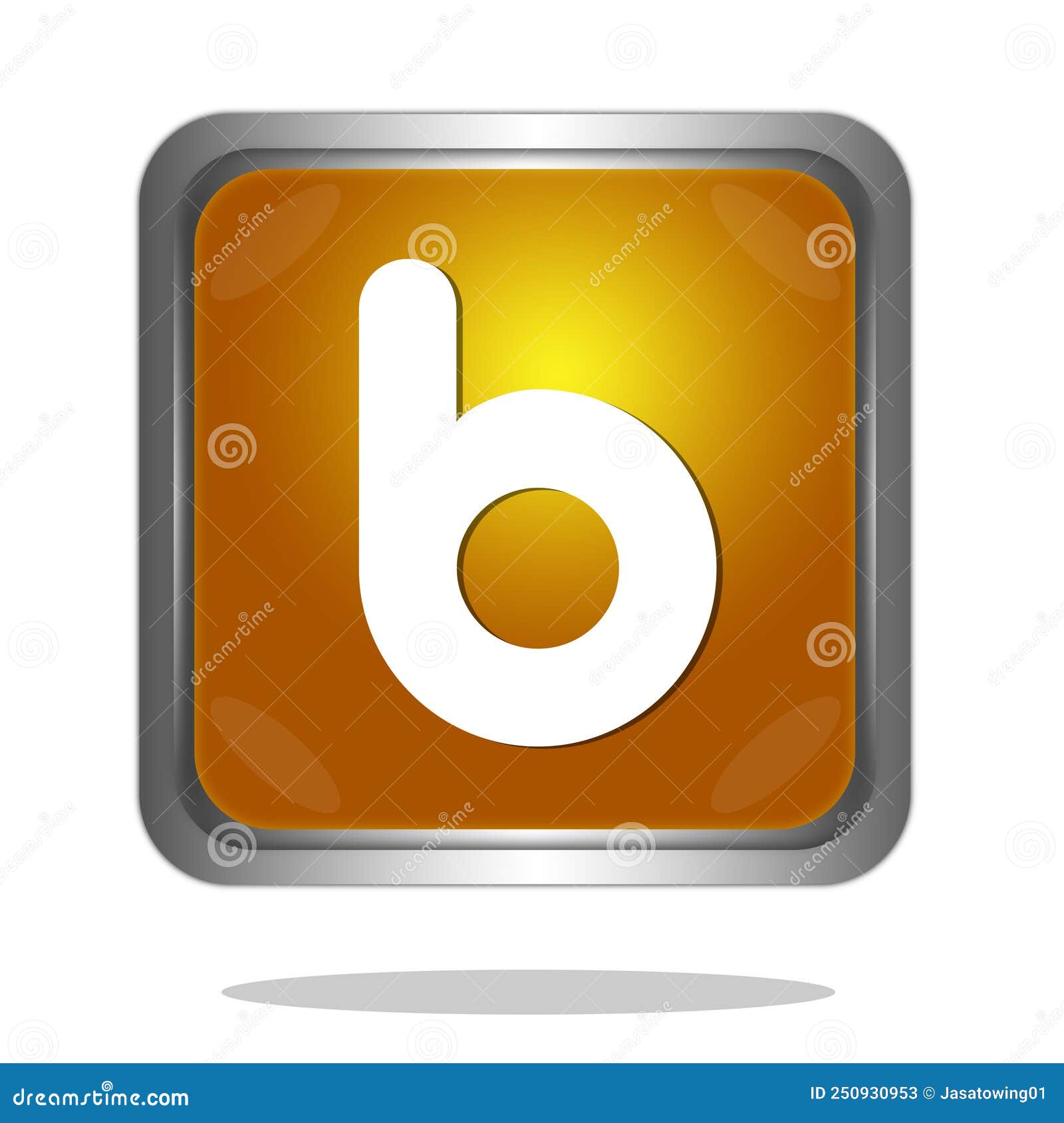 Image of 3D Illustration that Reads the Alphabet B in a Rectangle ...