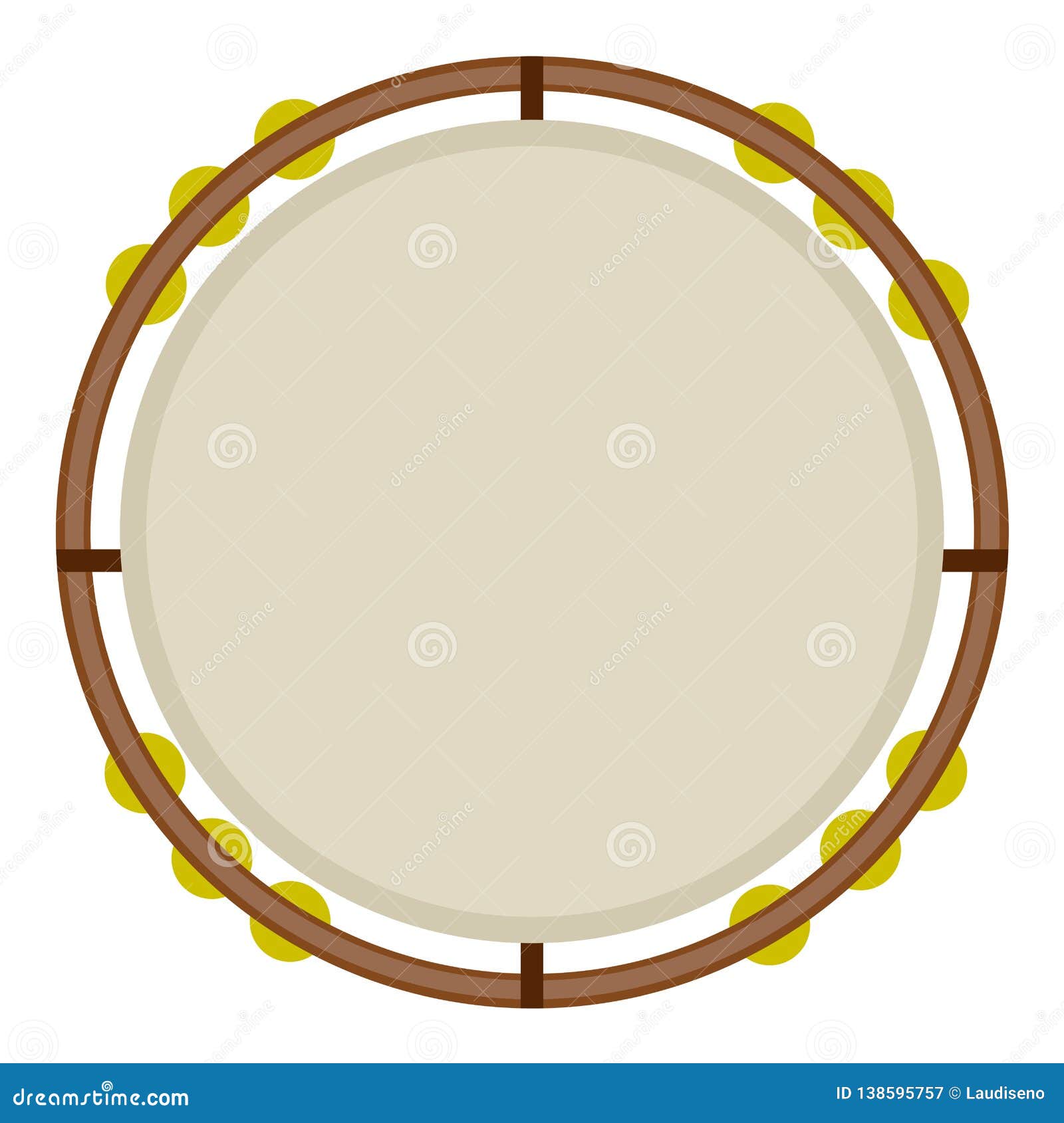 Image D'isolement De Tambour De Basque Illustration de Vecteur ...