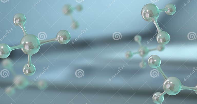 Image of 3d Micro of Molecules on Grey Background Stock Illustration ...
