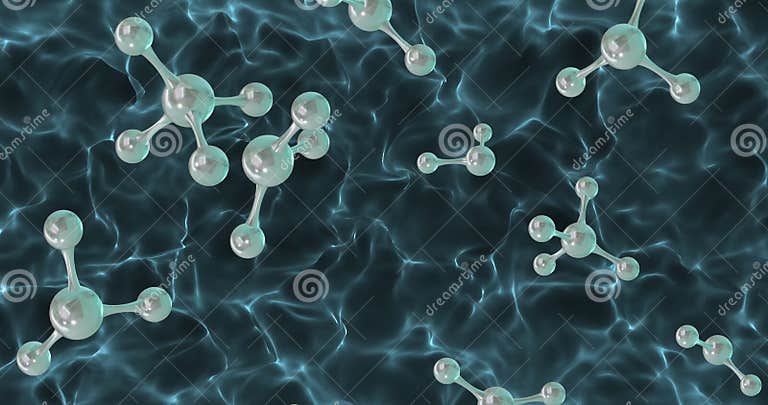Image of 3d Micro of Molecules on Grey Background Stock Illustration ...