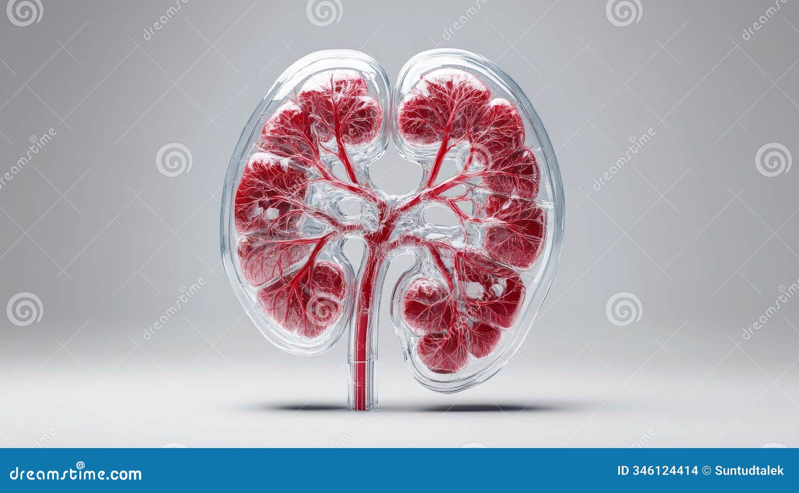 Transparent Human Kidney Anatomy D Model Stock Illustration ...