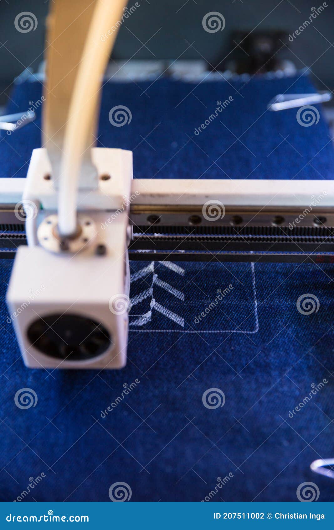 Image of a 3d Textile Printer. New Textile Technology. Stock Photo ...
