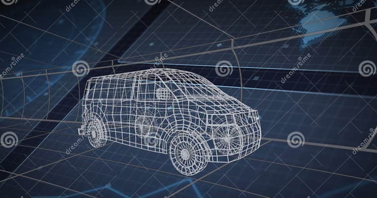 Image of 3d Van Technical Drawing Scopes Scanning and Data Processing ...