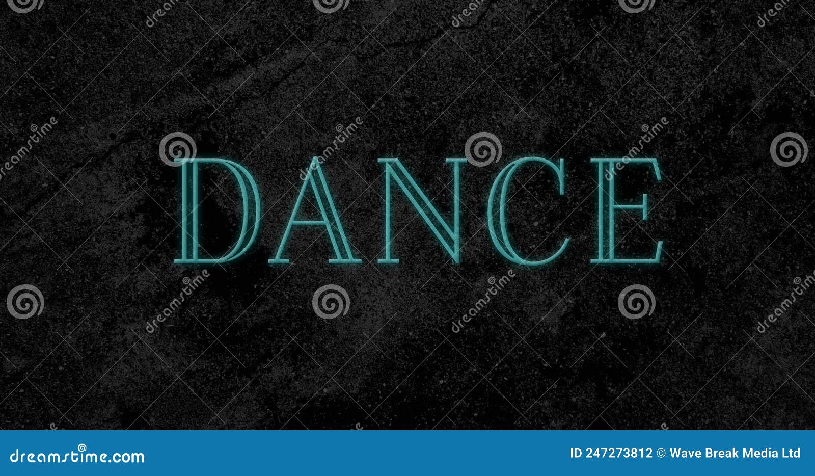 Image of Dance Text Sparking in Blue 4k Stock Illustration ...