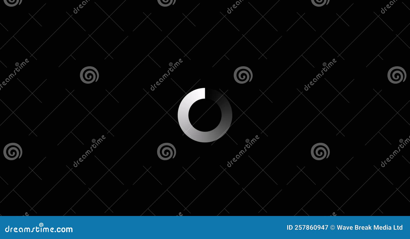 Image of Data Loading Ring on Black Background Stock Illustration ...