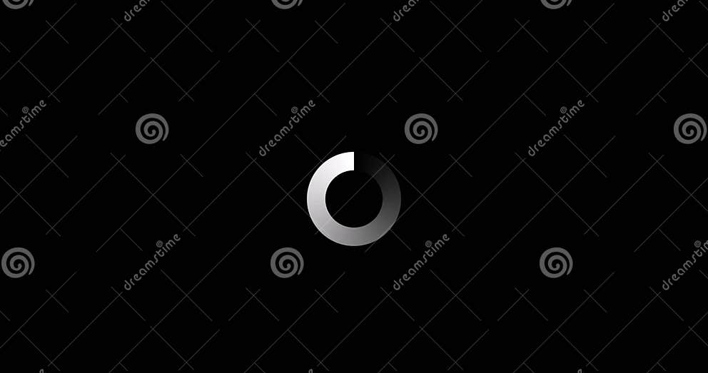 Image of Data Loading Ring on Black Background Stock Illustration ...
