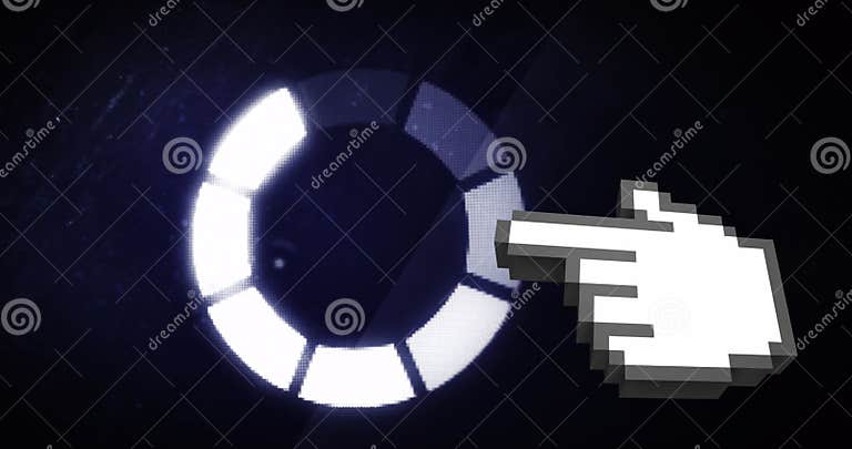 Image of Data Loading Ring on Black Background Stock Photo - Image of ...