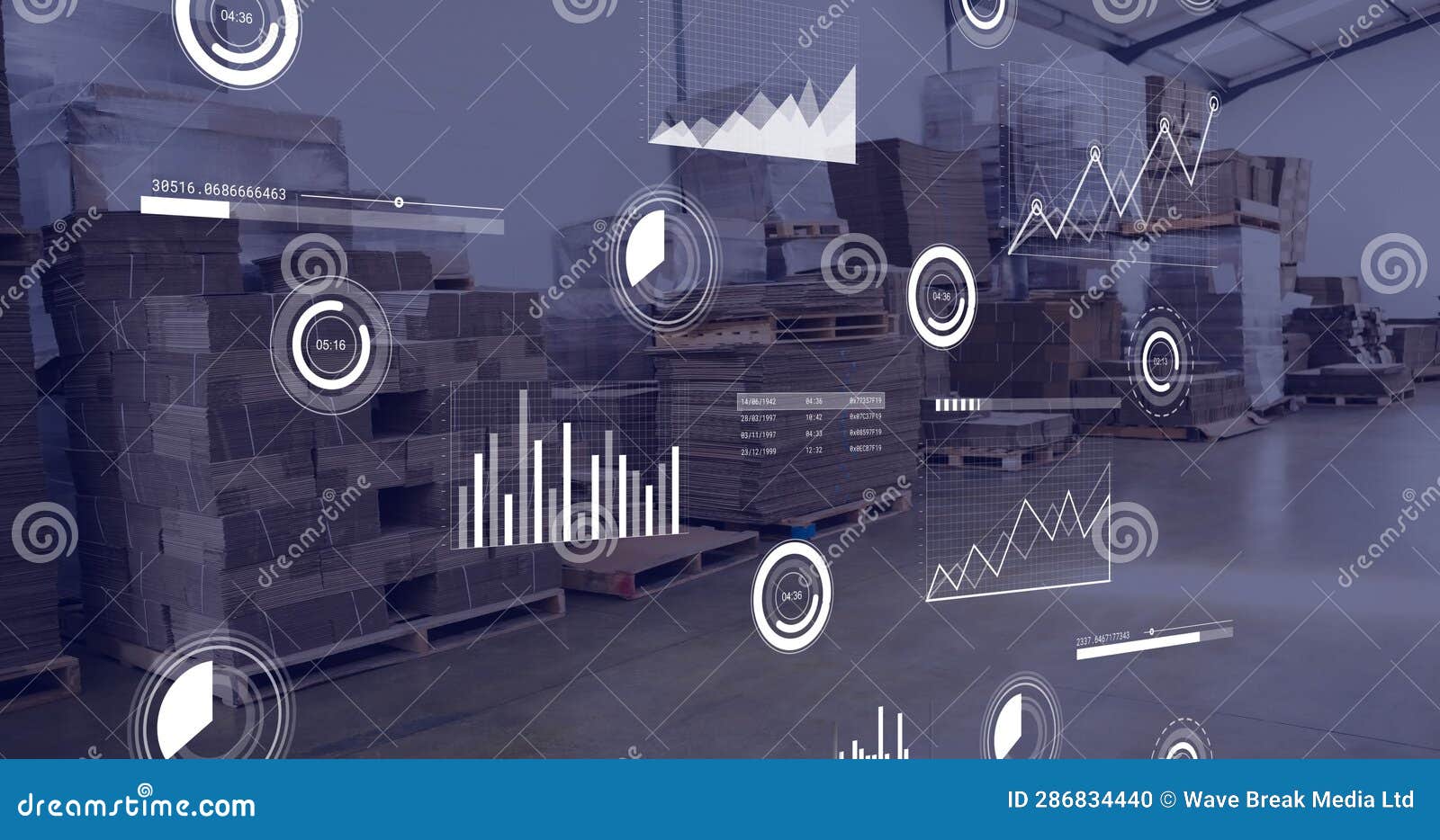 Image of Data Processing Against Inventory at a Warehouse Stock ...