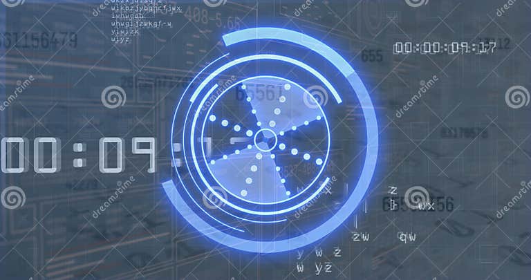Image of Data Processing and Binary Code Over Hands Using Computer Stock Illustration ...