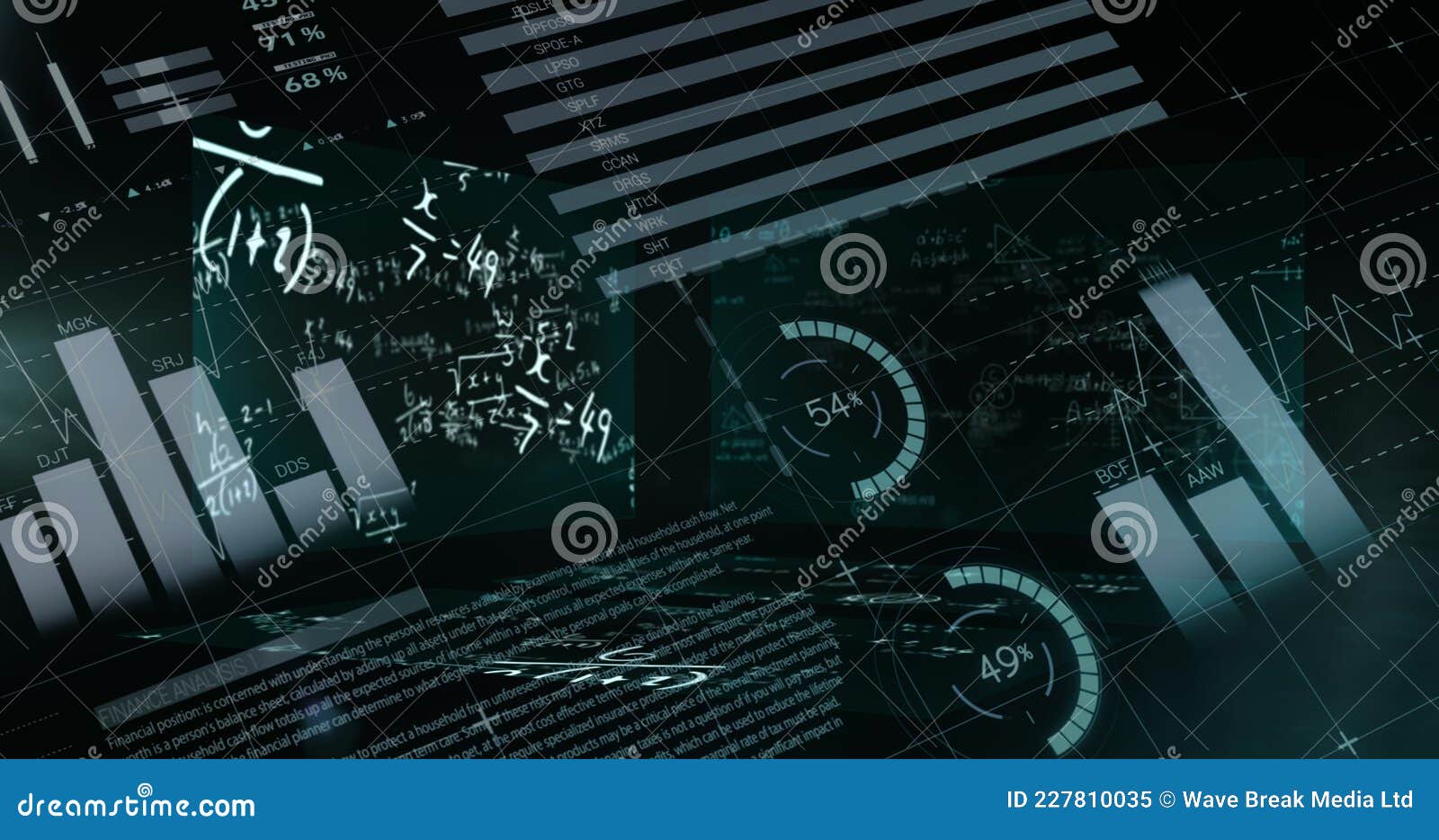 Image of Data Processing and Graphs Stock Illustration - Illustration ...