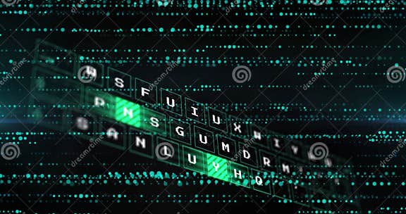 Image of Data Processing and Keyboard Over Black Background Stock Photo - Image of computing ...