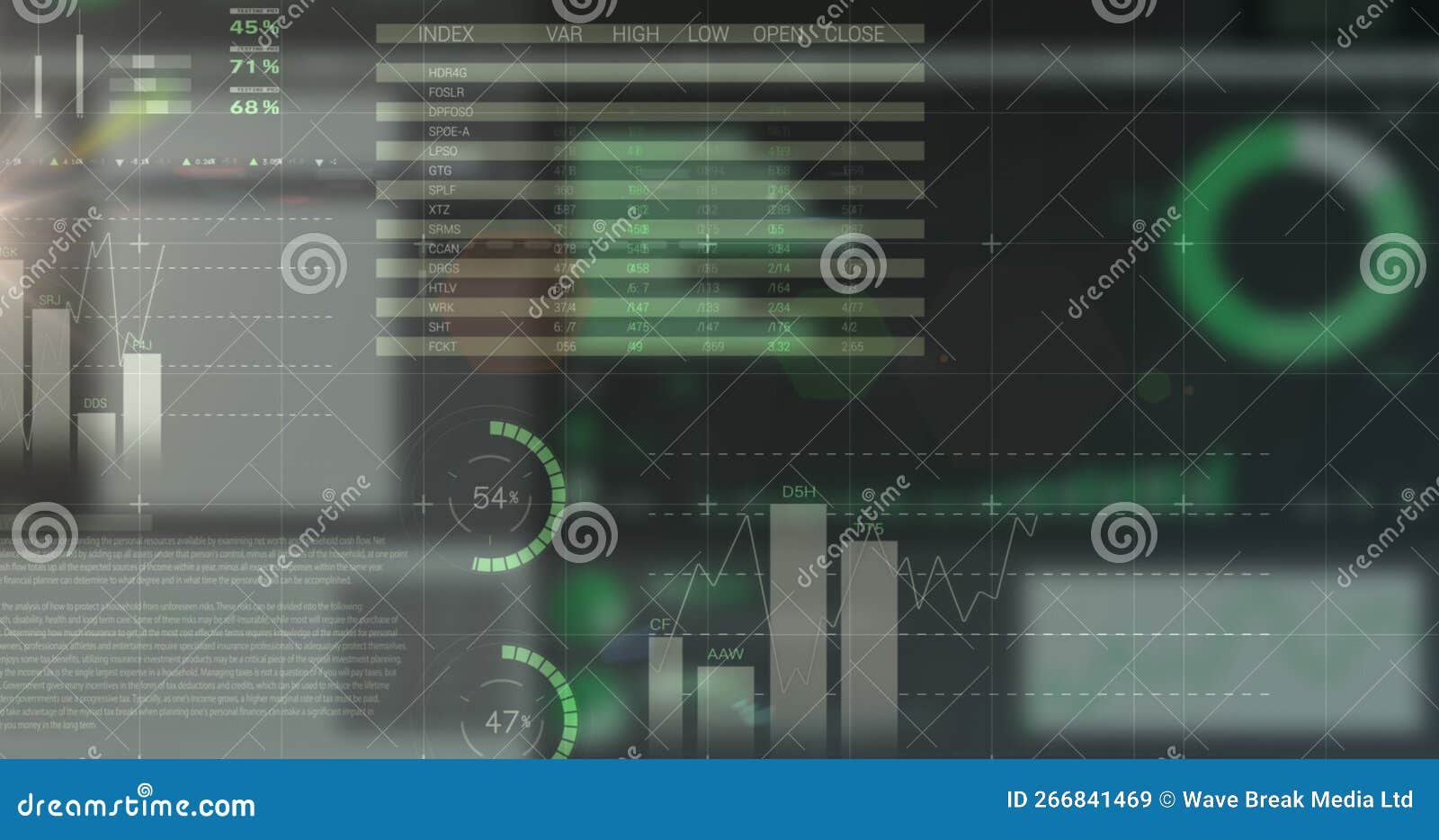 Image of Data Processing Over Black Background Stock Illustration ...