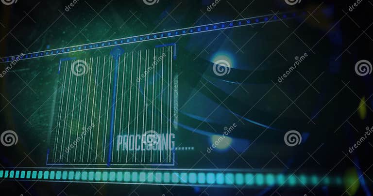 Image of Data Processing Over Computer Server Cables Stock Photo ...