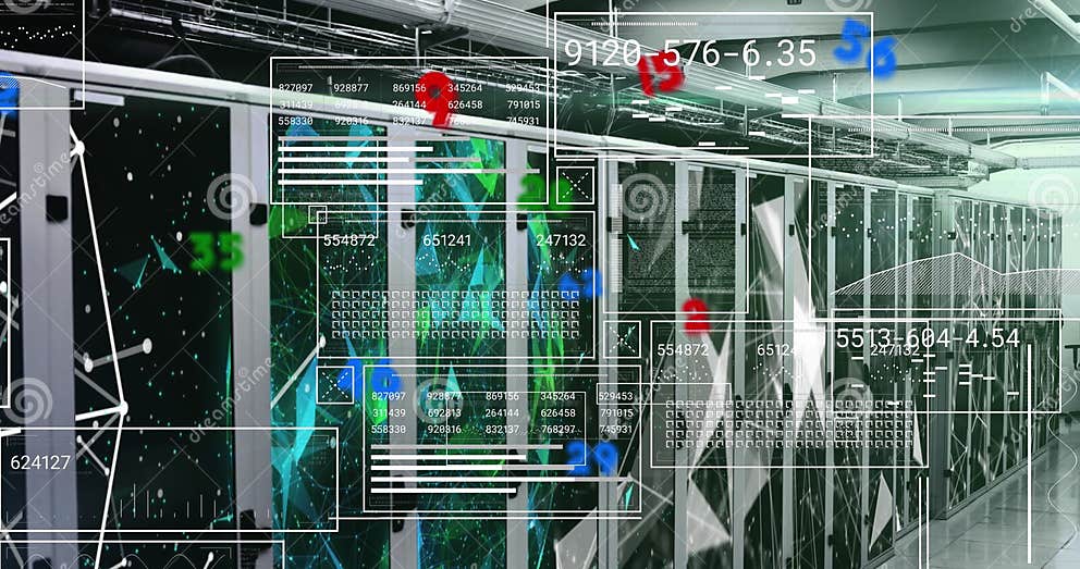 Image of Data Processing Over Computer Servers Stock Image - Image of ...