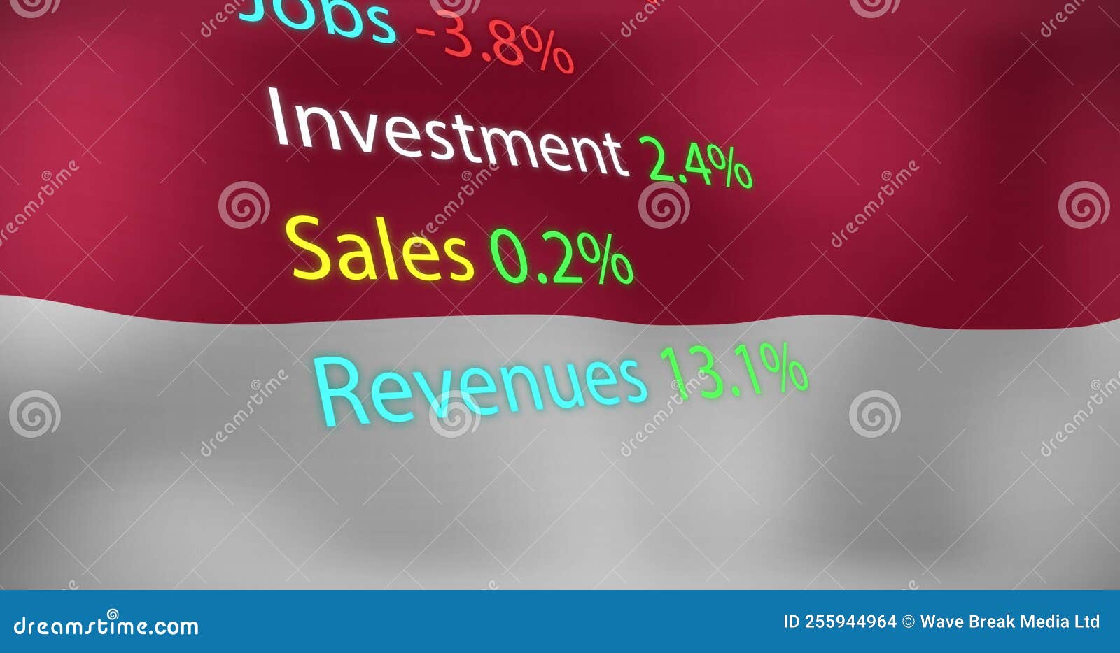 Image of Data Processing Over Flag of Indonesia Stock Illustration ...