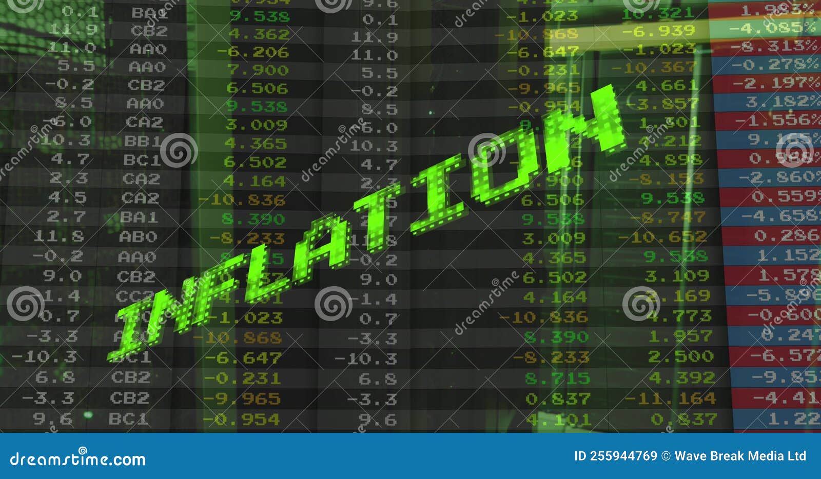 Image of Data Processing Over Inflation Text Stock Image - Image of ...