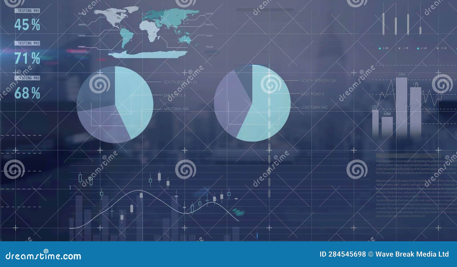 Image of Data Processing Over Landscape Stock Photo - Image of ...
