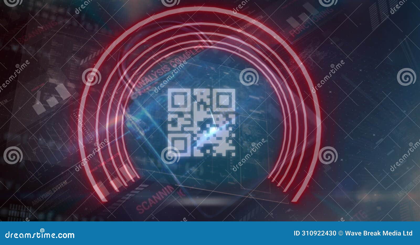 Image of Data Processing Over Qr Code Stock Photo - Image of cyber, commerce: 310922430