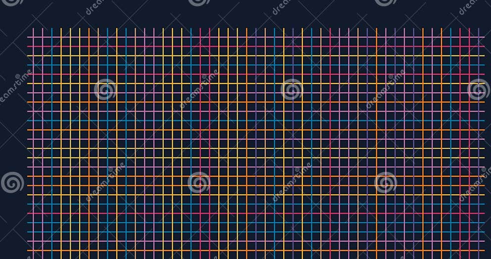 Image of Data Processing Over Screens and Grid on Black Background ...