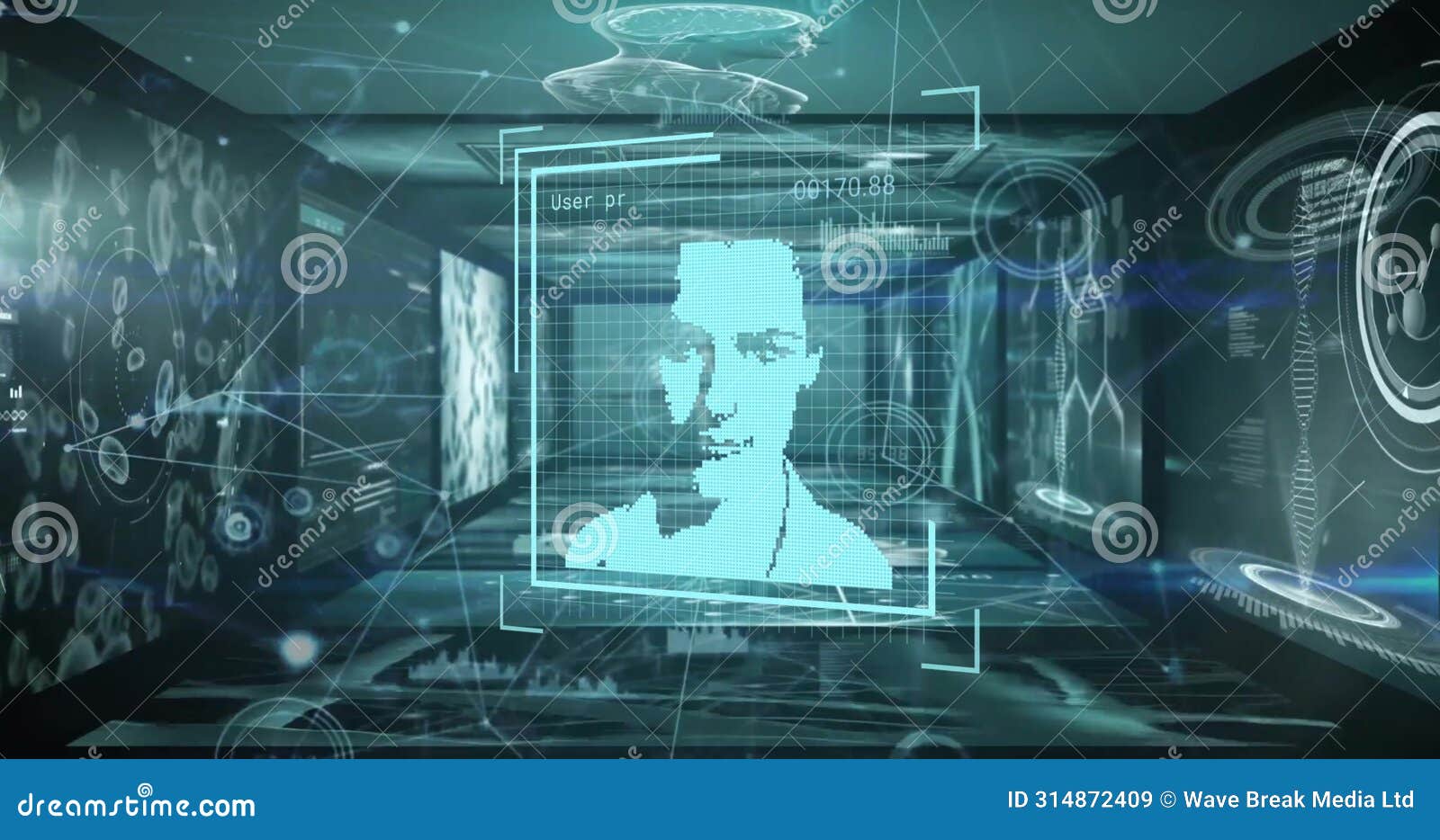 Image of Data Processing with People Portraits and Network of ...