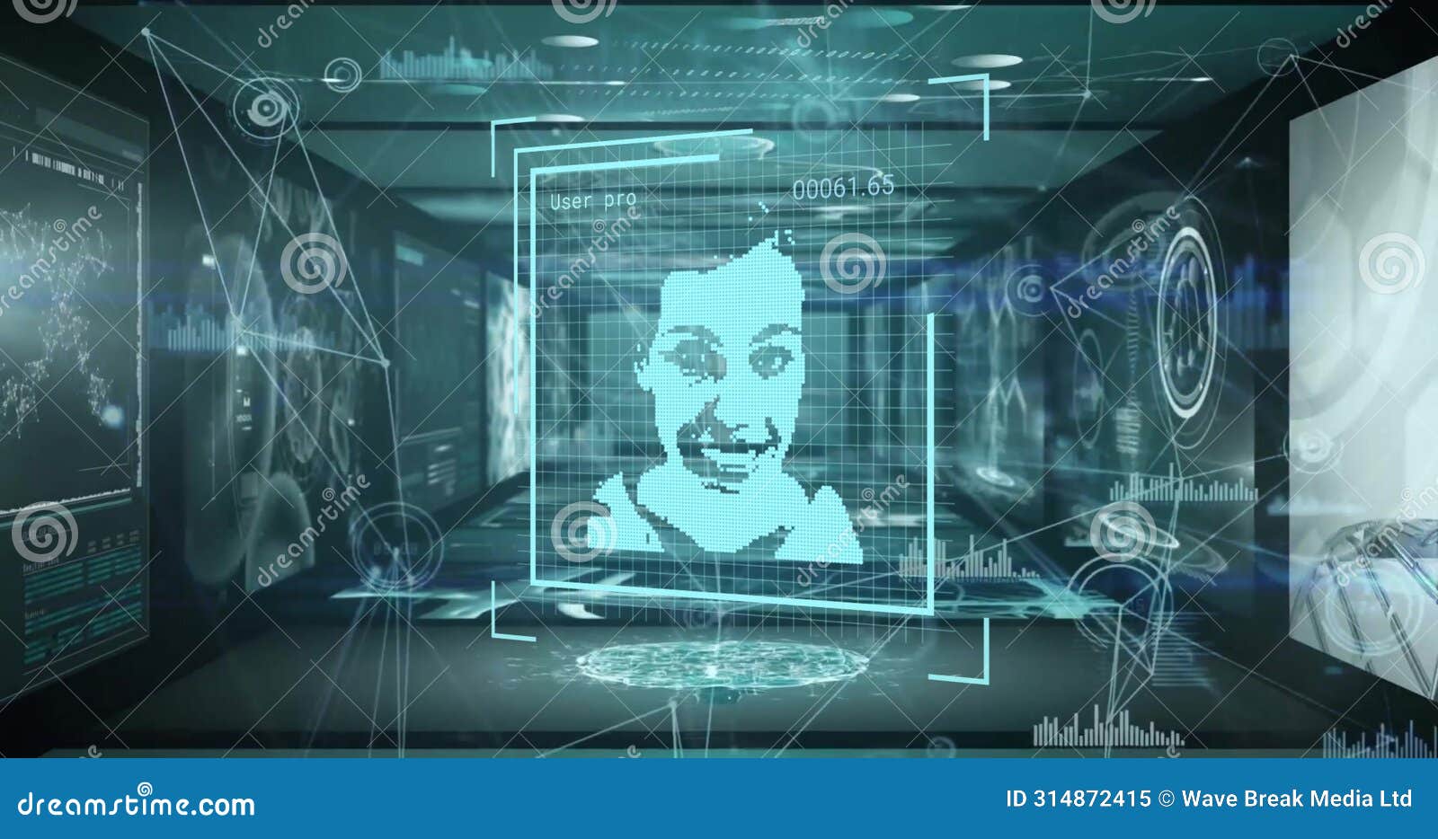 Image of Data Processing with People Portraits and Network of ...