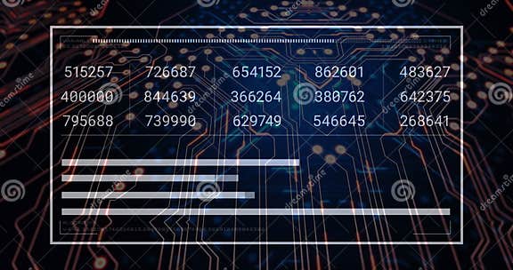 Image of Data Processing and Processor Socket Over Server Room Stock Illustration - Illustration ...
