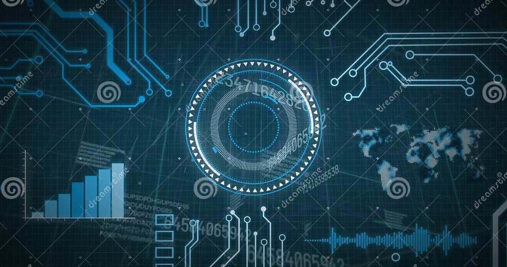 Image of Data Processing, Scope Scanning and Computer Circuit Board Stock Illustration ...