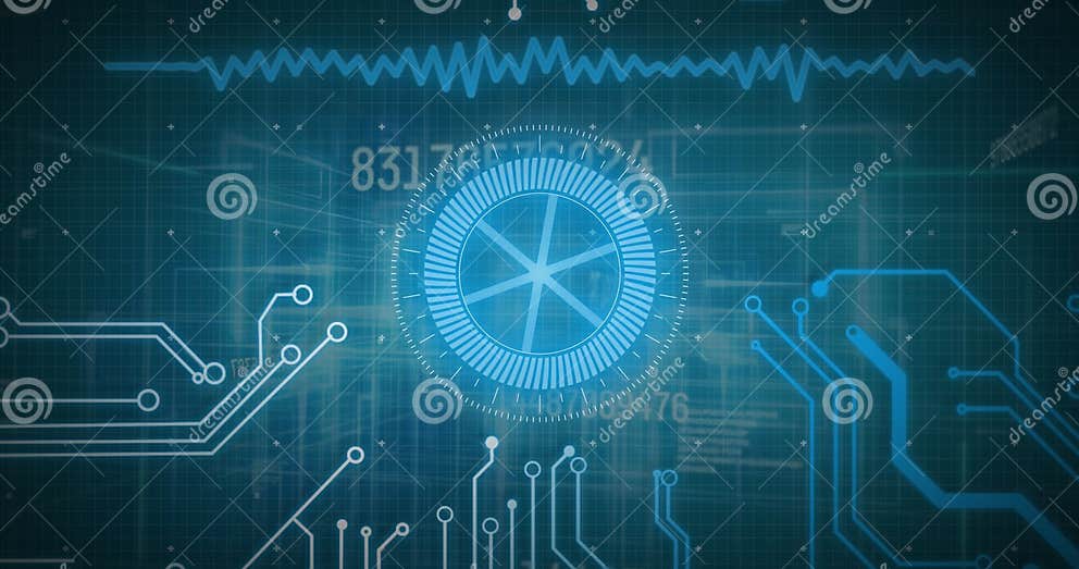 Image of Data Processing, Scope Scanning and Computer Circuit Board Stock Illustration ...