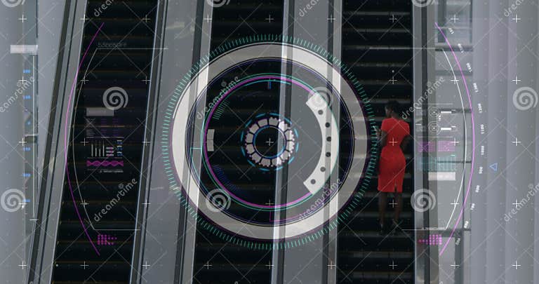 Image of Data Processing and Scope Scanning Over Diverse Businesswomen ...