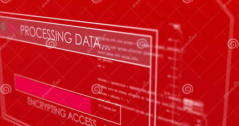 Image of Data Processing Text Over Screen and Computer Servers Stock ...