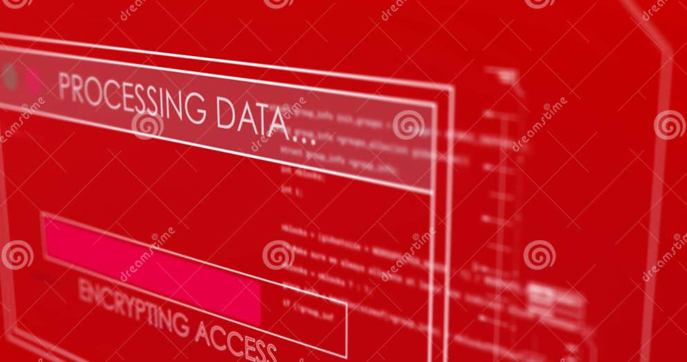 Image of Data Processing Text Over Screen and Computer Servers Stock ...