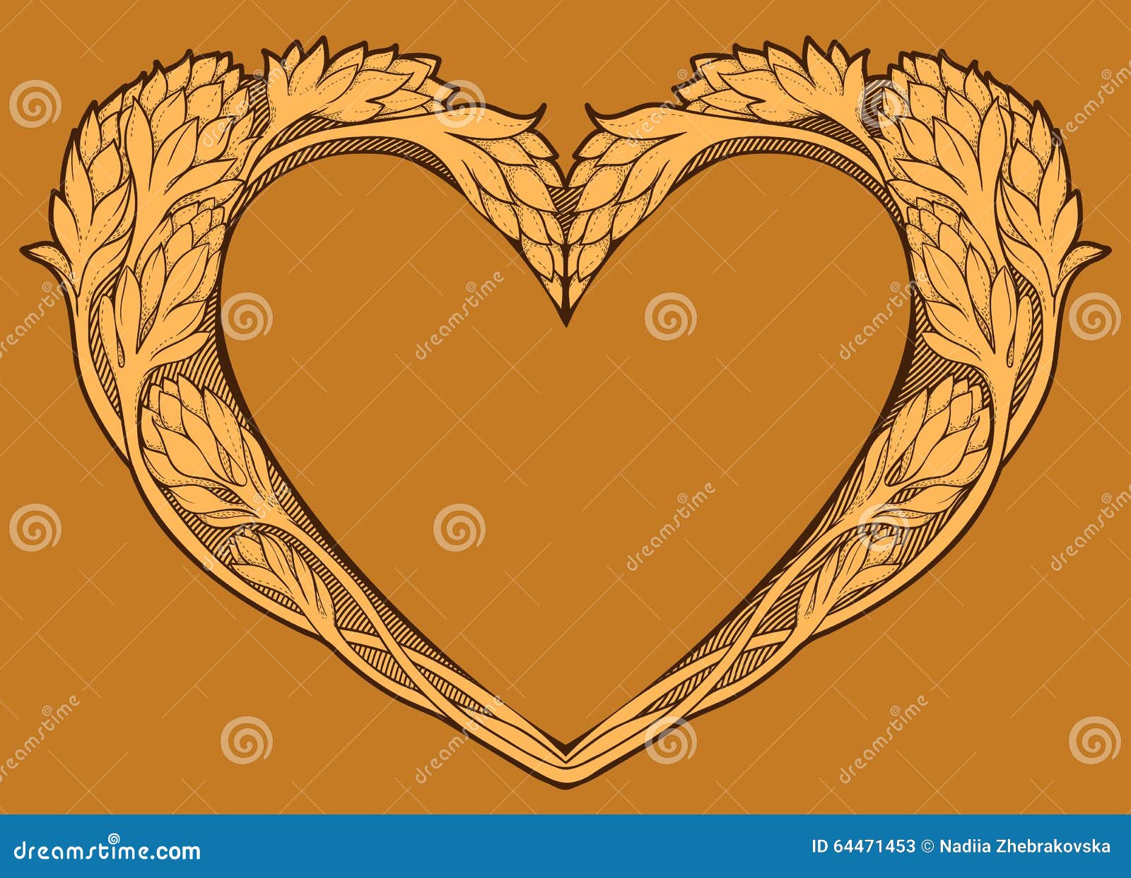 Image De Coeur Dans Le Style D'Art Nouveau Illustration de Vecteur ...