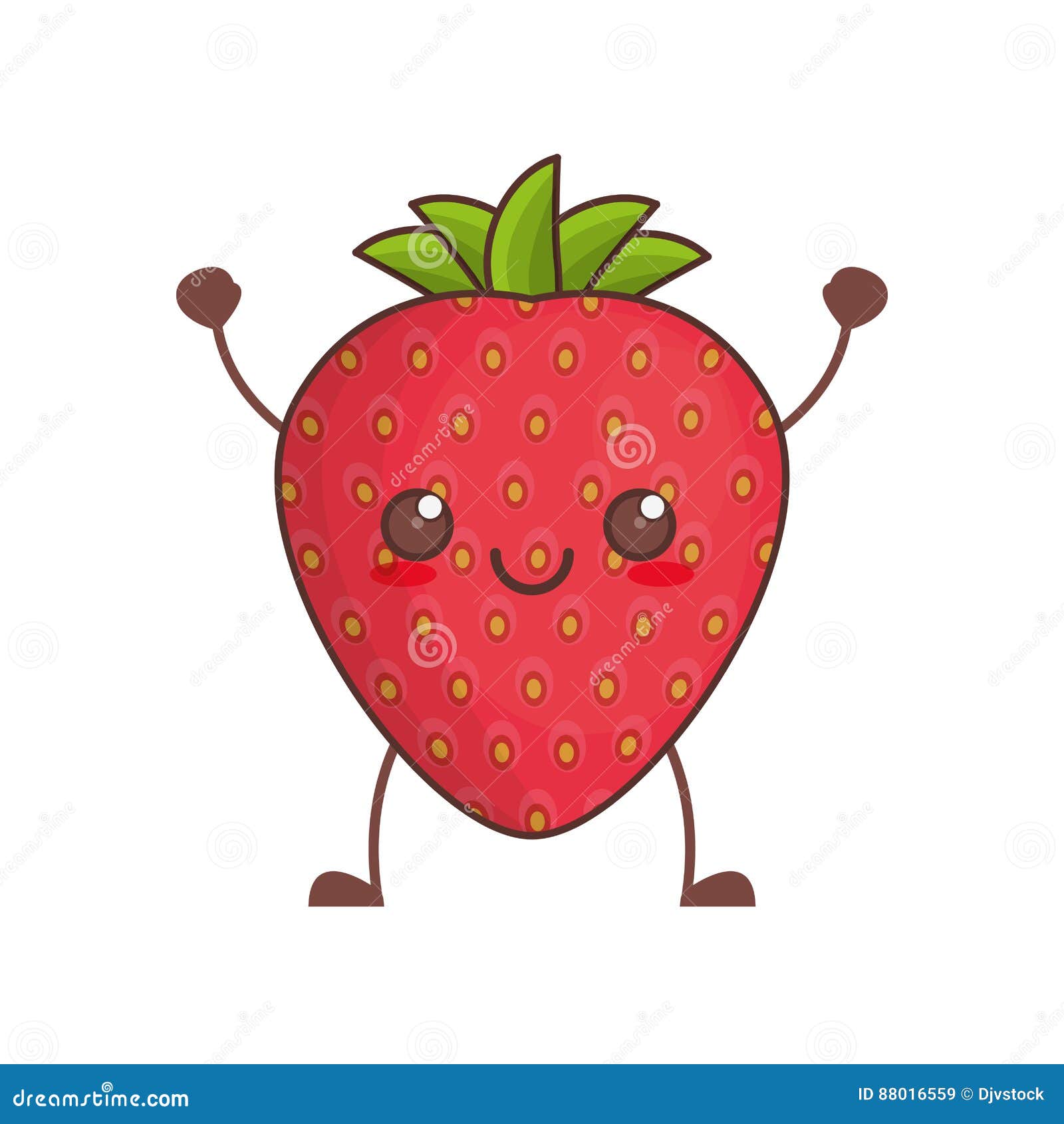 Image De Fruit De Fraise De Kawaii Illustration Stock - Illustration du ...