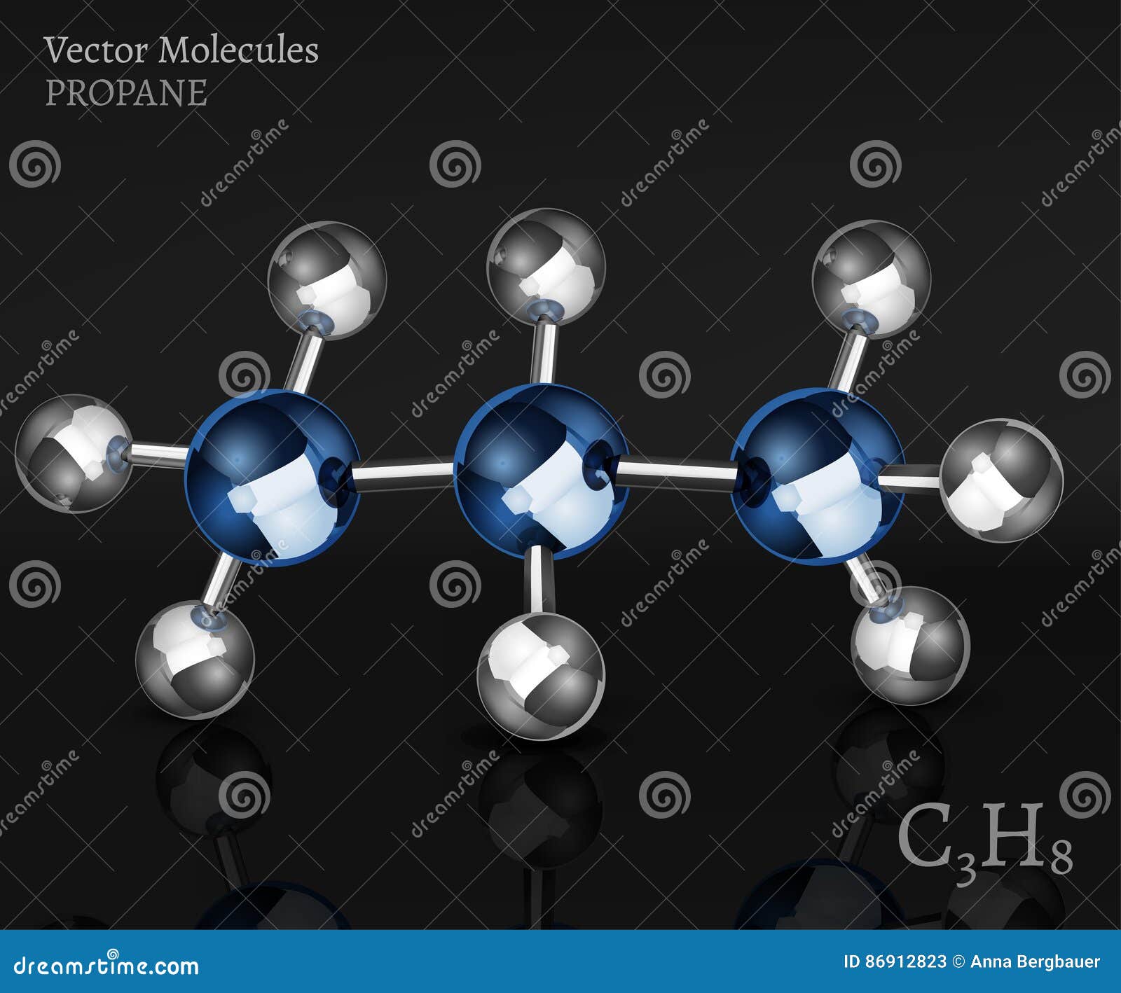 Image De Molécule De Propane Illustration de Vecteur - Illustration du ...