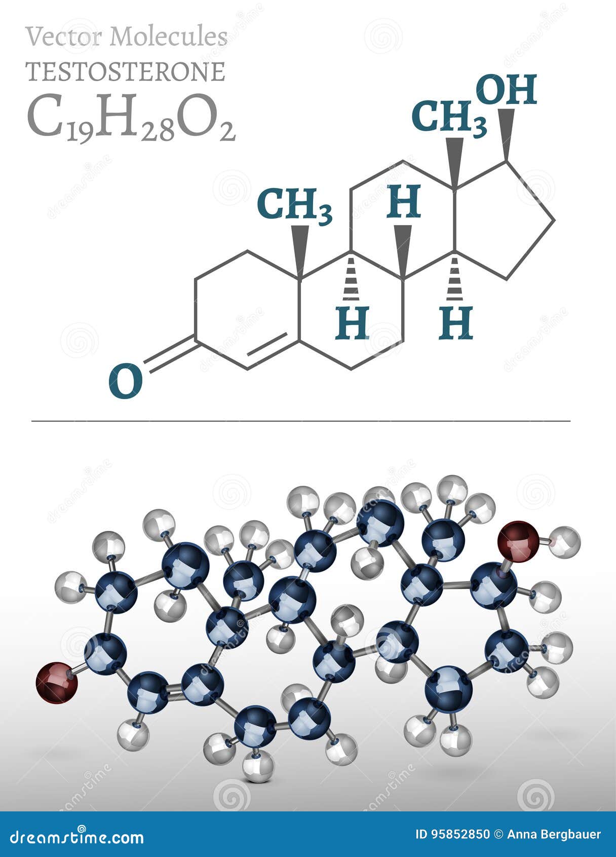Image De Molécule De Testostérone Illustration De Vecteur