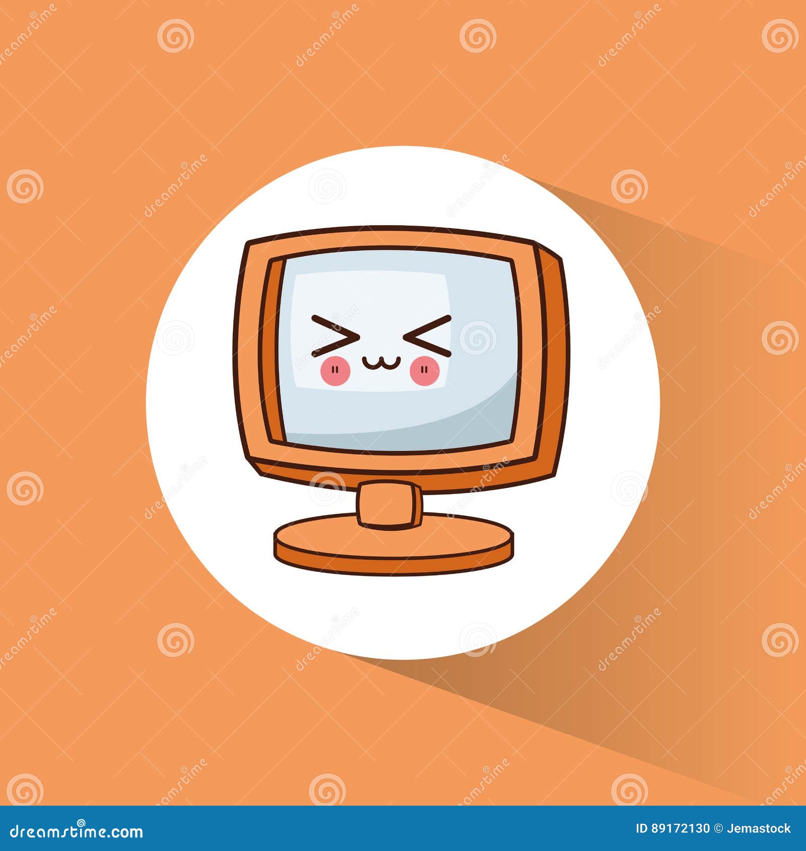 Image De Technologie De Moniteur De Kawaii Illustration Stock ...