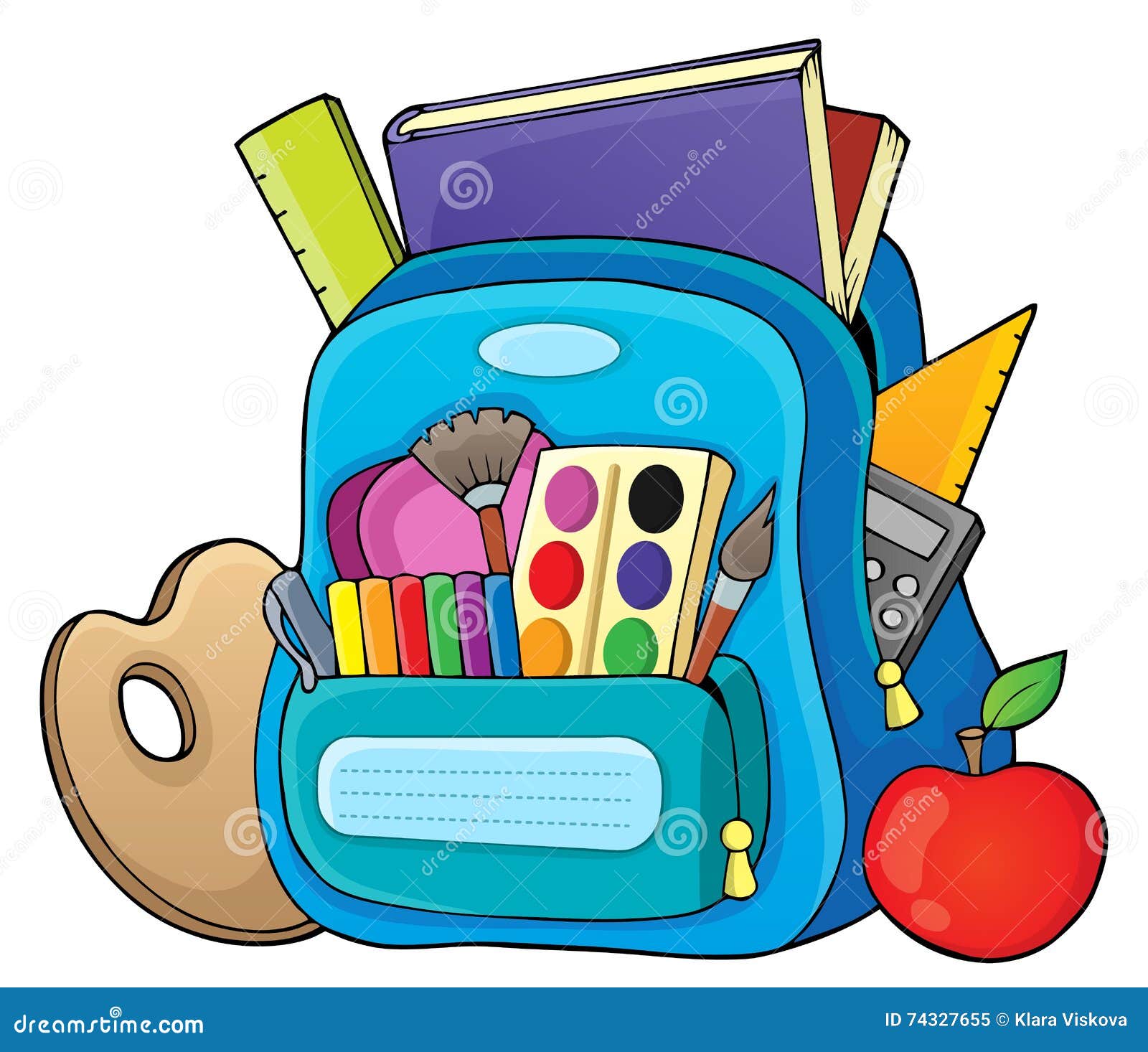 Image 1 De Thème De Cartable Illustration de Vecteur - Illustration du ...